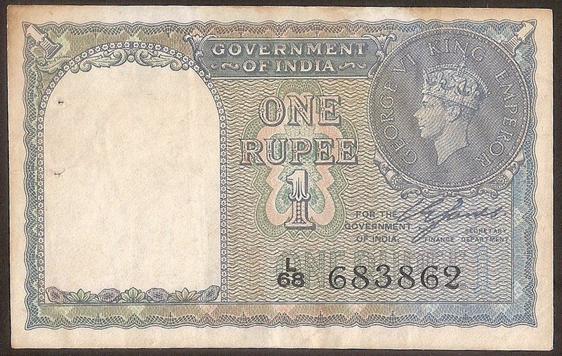 INDIA 1 Rupee 1940
