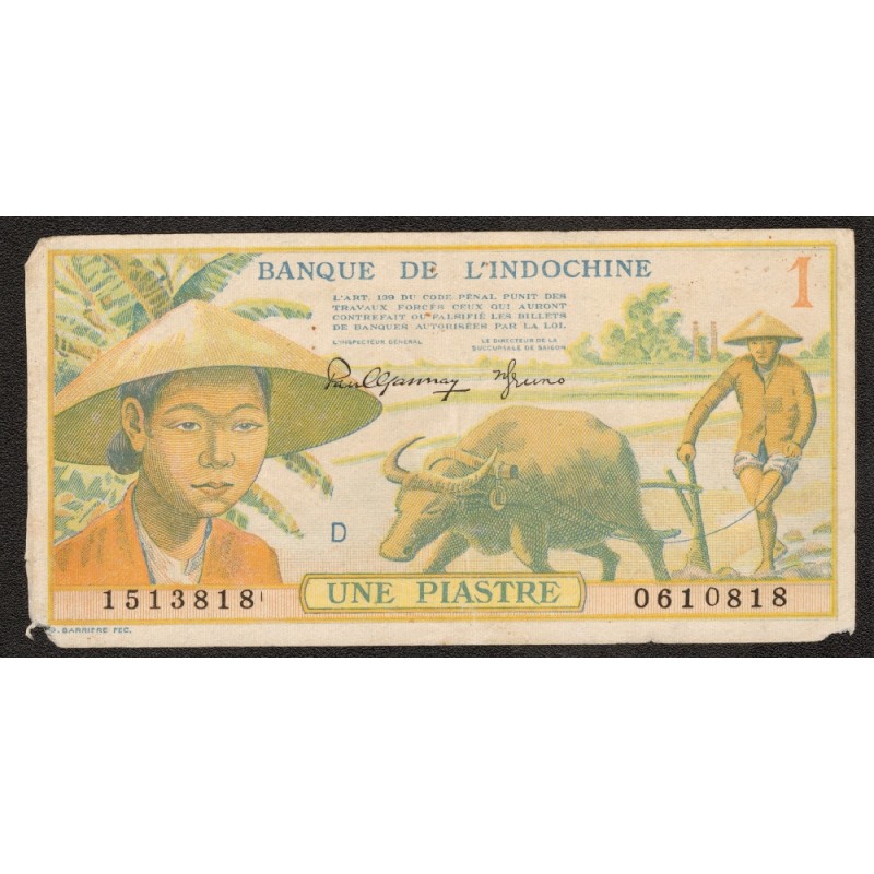 FRENCH INDOCHINA 1 Piastre 1944