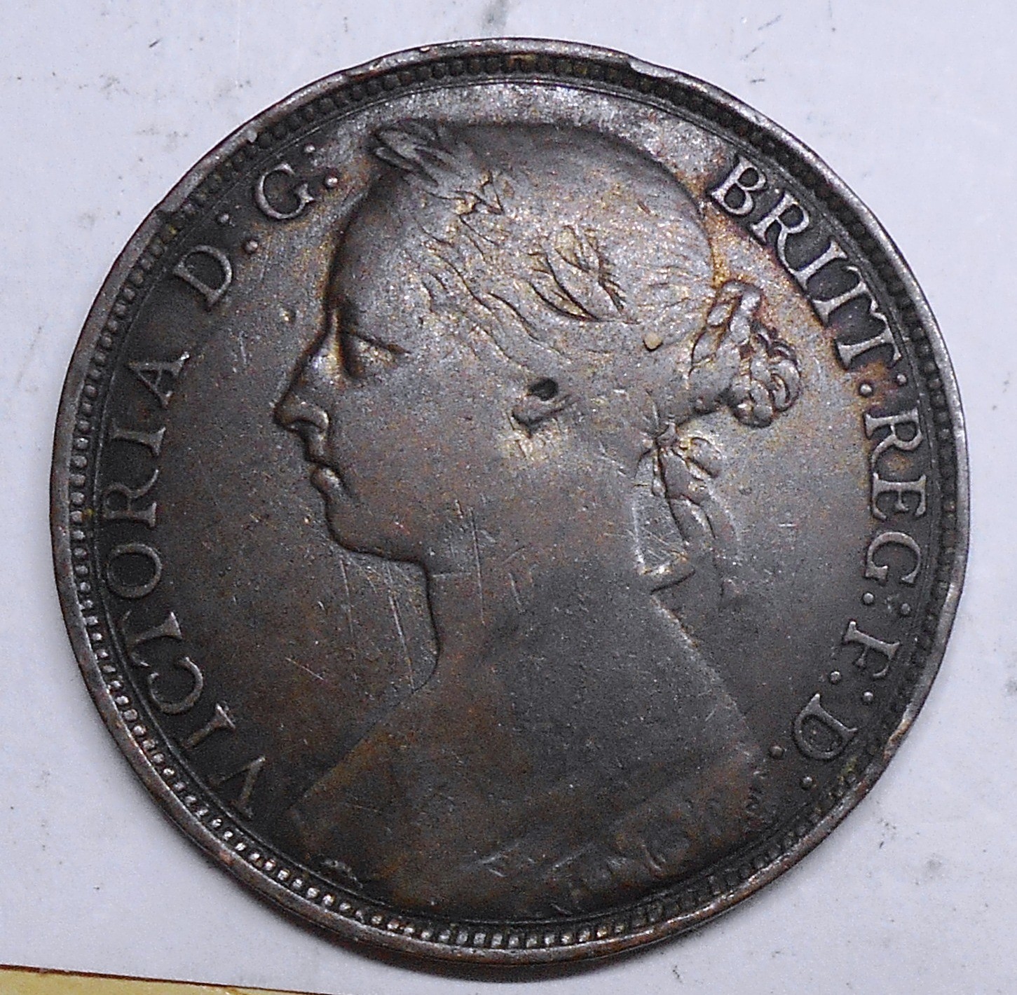 GREAT BRITAIN 1 Penny 1889 Victoria