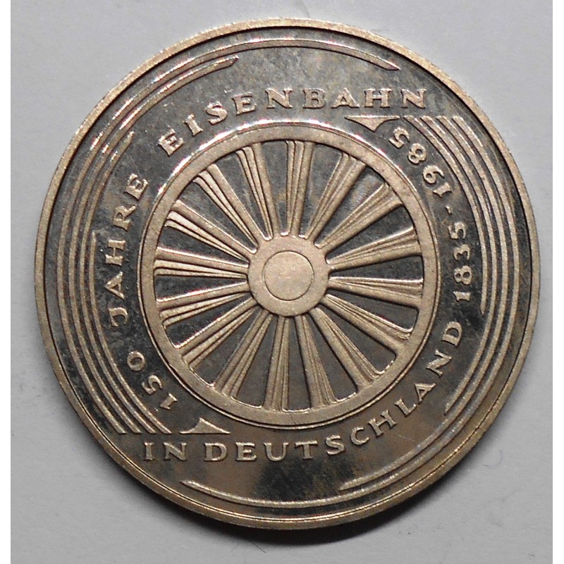GERMANY FEDERAL REPUBLIC 5 Mark 1985 German Railroad PROOF
