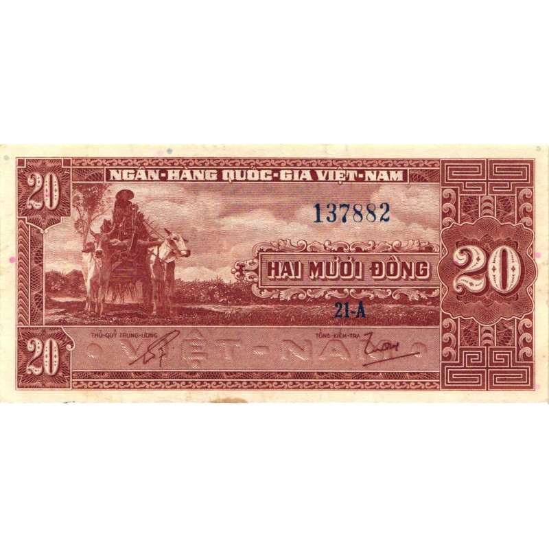 VIET NAM SOUTH 20 Dong 1962