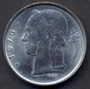 BELGIUM 1 Franc 1976 Belgie